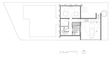 Plan piwnic Mullet House autorstwa March Studio