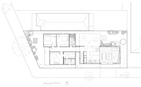 Ground floor plan yeMullet House naKurume Studio