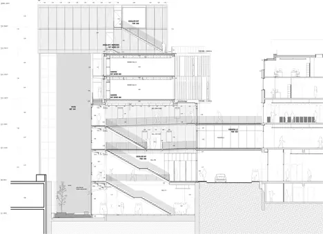 Ndërtesa e veshur me alumin nga Marc Mimram iu shtua shkollës së arkitekturës në Strasburg