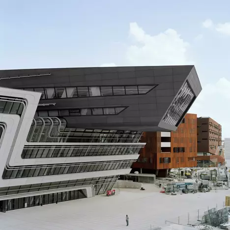 Zaha Hadid Architectsin kirjasto- ja oppimiskeskus Wienissä