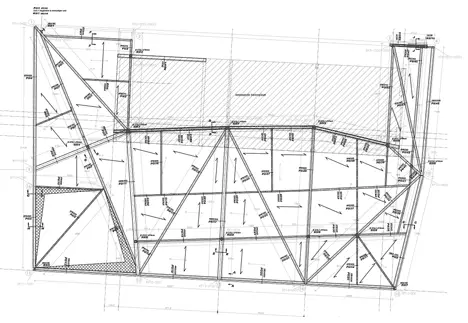 Plani i çatisë së Shtëpisë së Komunitetit nga Marc Koehler Architects