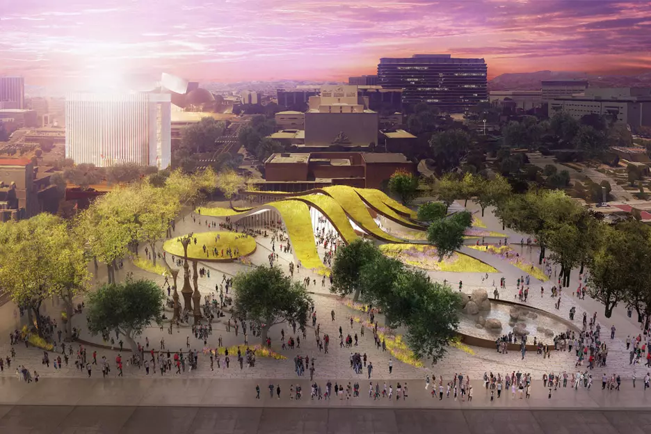 Fab Civic Center foarstel yn Los Angeles, Feriene Steaten troch Brooks + Scarpa Architects