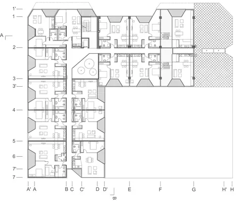 Butikumado-Tegmentaj Apartamentoj de OFIS Arhitekti