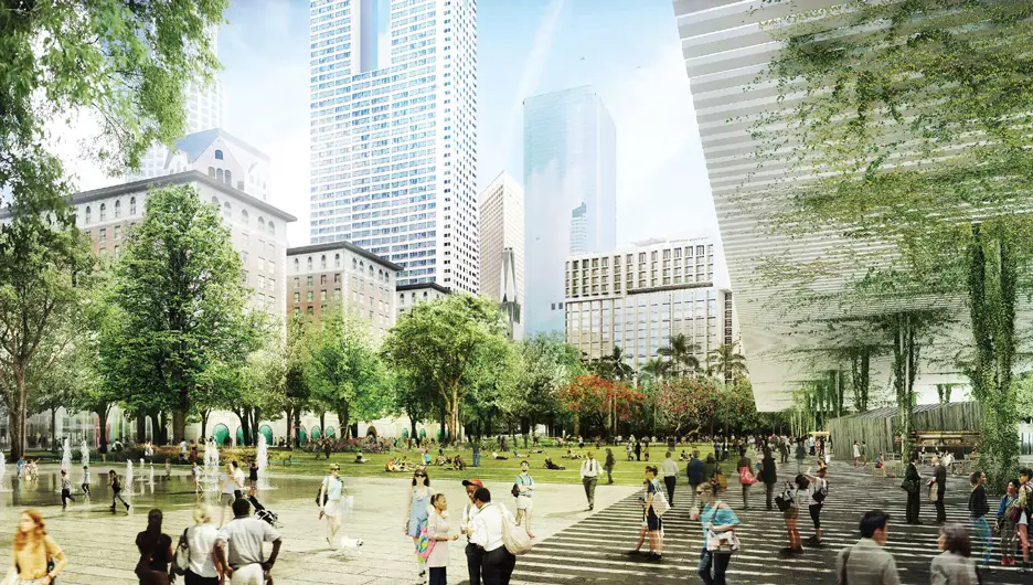 Riprogettazione di Pershing Square per Los Angeles