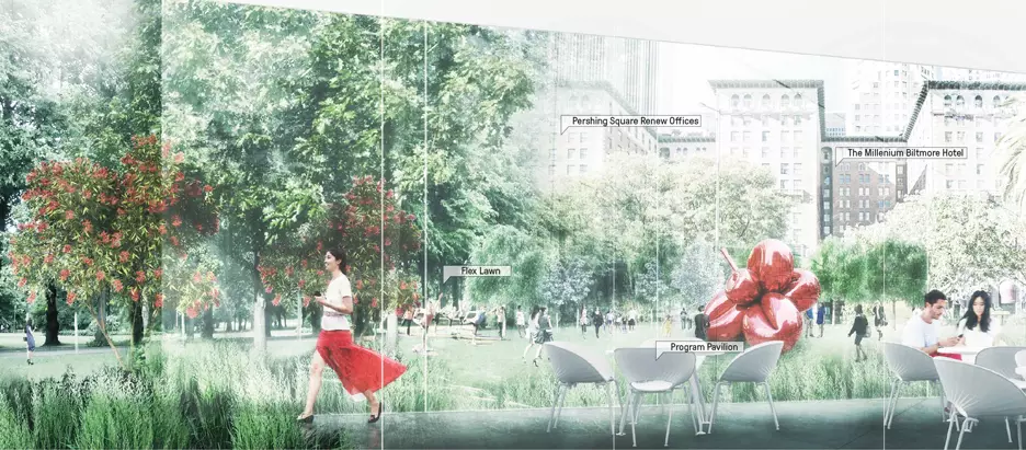 Riprogettazione di Pershing Square per Los Angeles