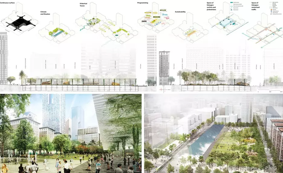 Riprogettazione di Pershing Square per Los Angeles