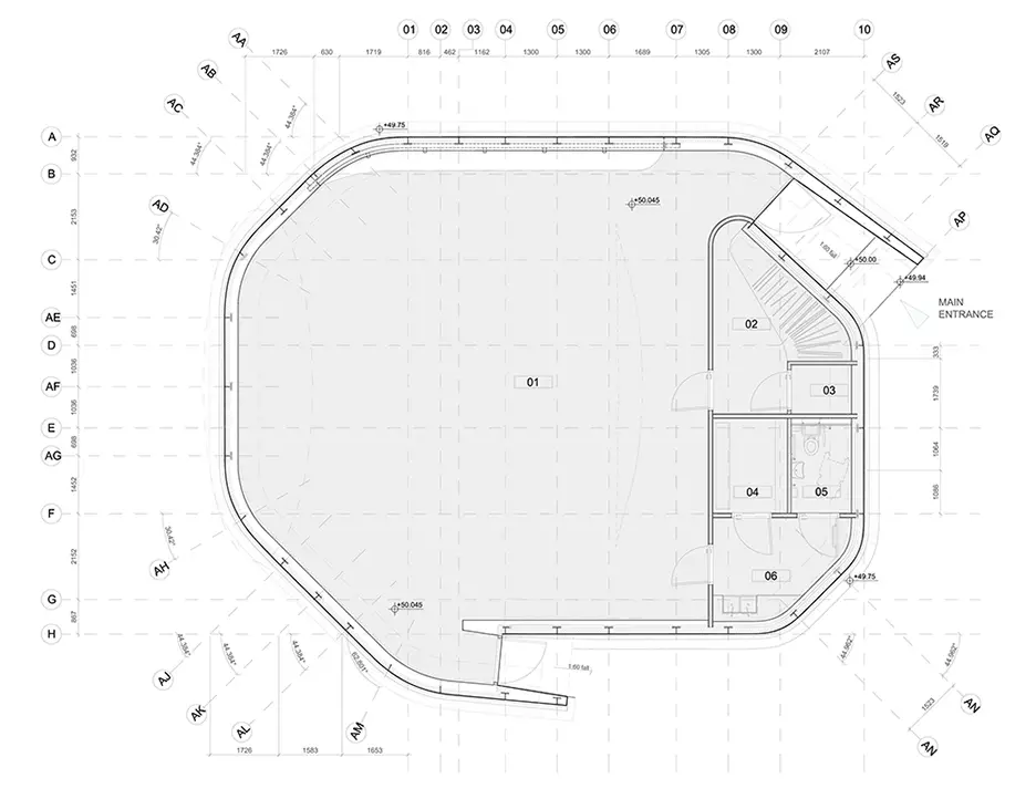 Tegnestudio av Peter Cook ved Crab Studio for Arts University Bournemouth UK