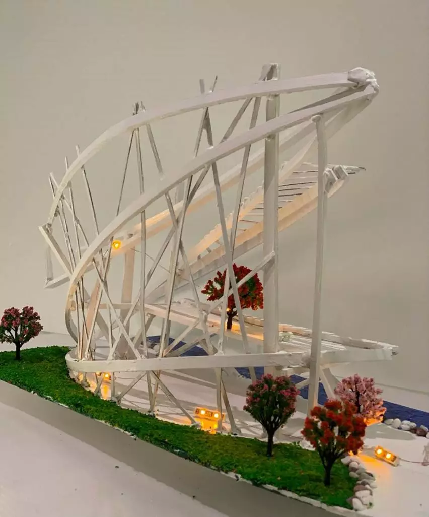 Model restoran terapung Antonia Villet yang dipamerkan sebagai sebahagian daripada Anugerah Reka Bentuk Seni Bina di My ArchiSchool's My ArchiDesign Day