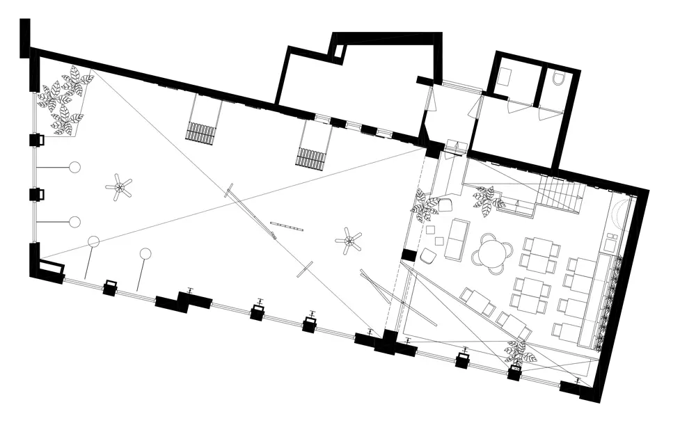 Ibha Botanique e-Amsterdam yi-Studio Modijefsky igcwele izitshalo ezishisayo