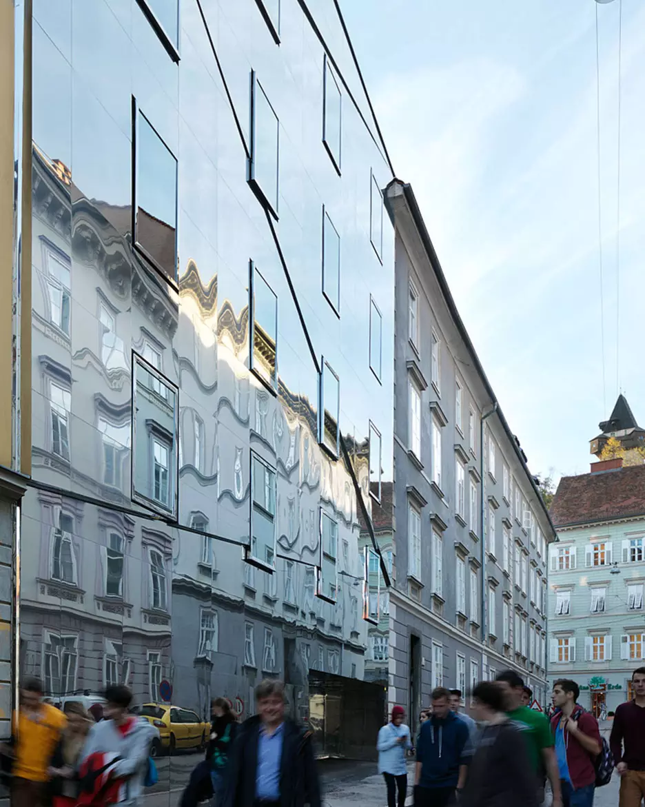 آسٹریا میں Stadthaus Ballhausgasse یا Broken Mirror House by Hope of Glory architektur