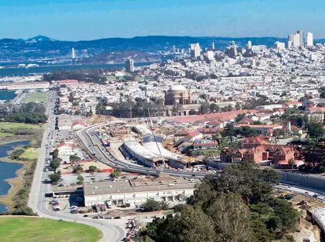 Presidio Parklands diseinatzeko eremuko eragiketak