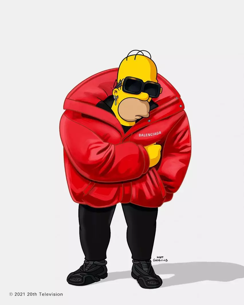 Si Homer simpson nagsul-ob og dako kaayong balenciaga coat