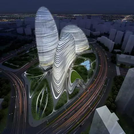 Wangjing Soho ໂດຍສະຖາປະນິກ Zaha Hadid