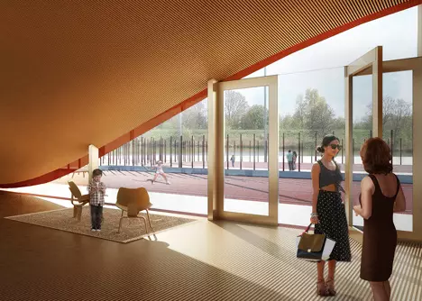 MVRDV tenniseklubi IJburgi klubimaja Couch