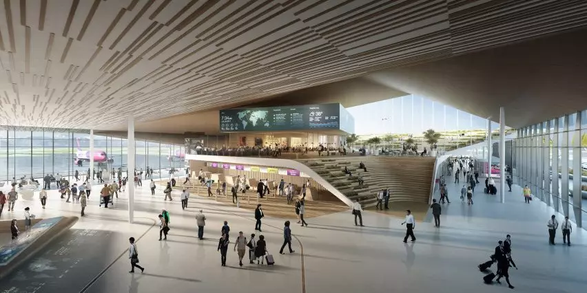 Rozšíření letiště Kutaisi UNStudio nabízí venkovní střešní náměstí