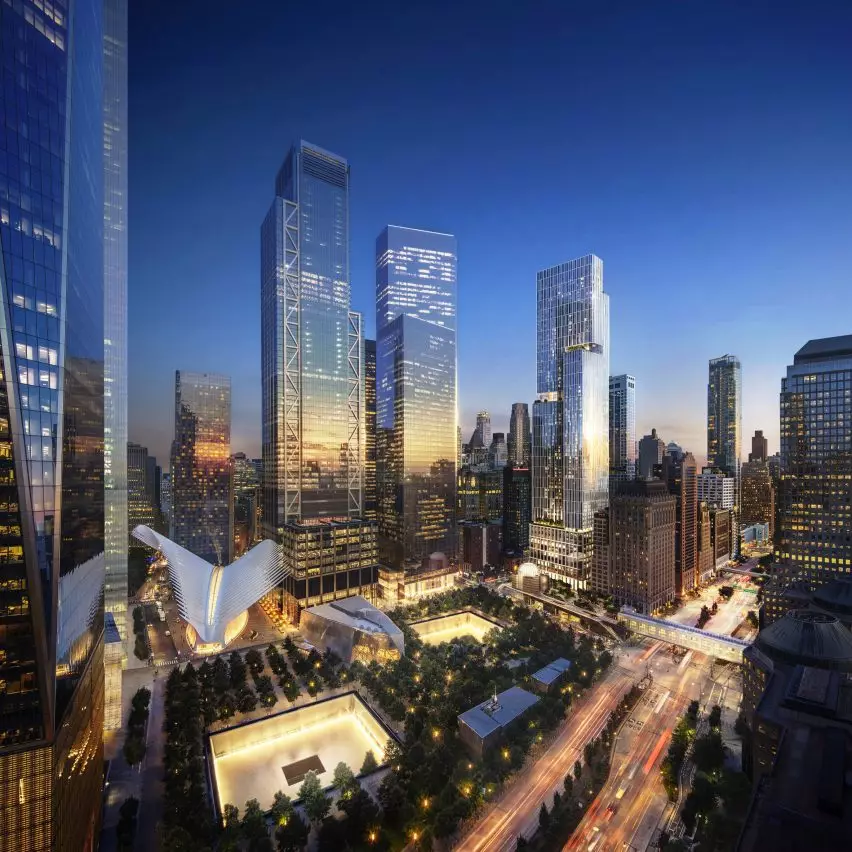 صورة مرئية للخطة الرئيسية لـ Ground Zero ومركز التجارة العالمي الخامس