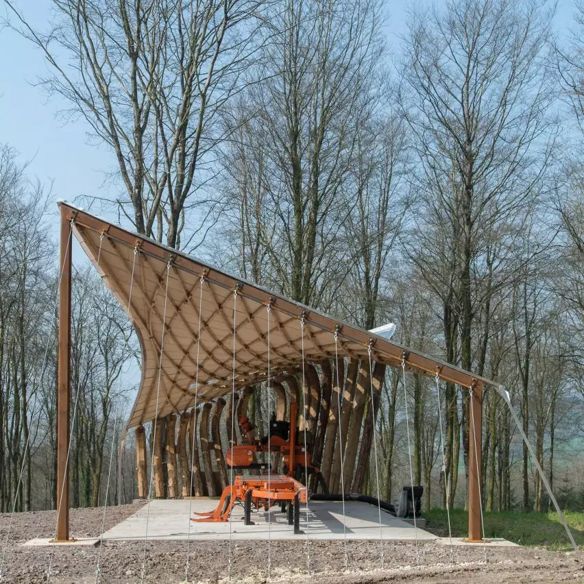 Sawmill Shelter oleh mahasiswa Architectural Association, Design + Make program