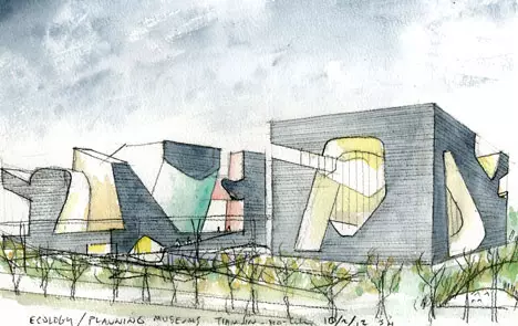 Tianjin Ecocity Ecology and Planning Museums troch Steven Holl Architects