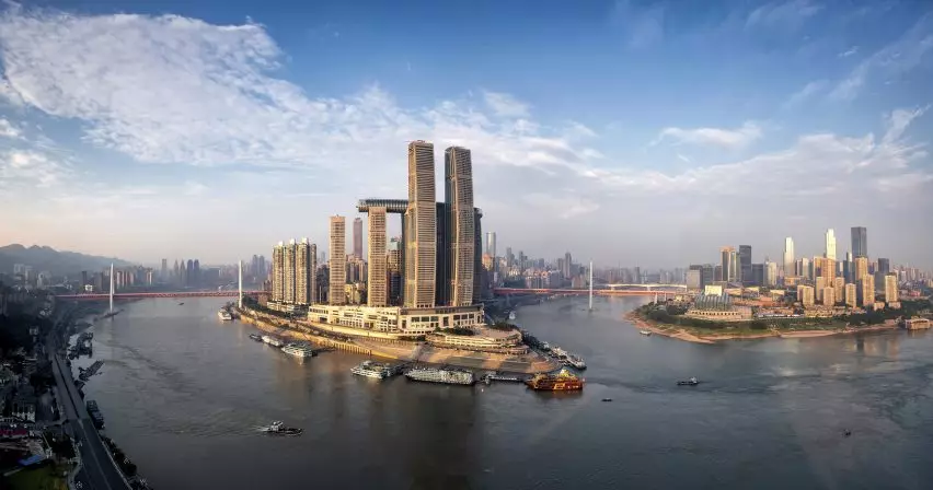 O cristal em Raffles City Chongqing por Safdie Architects