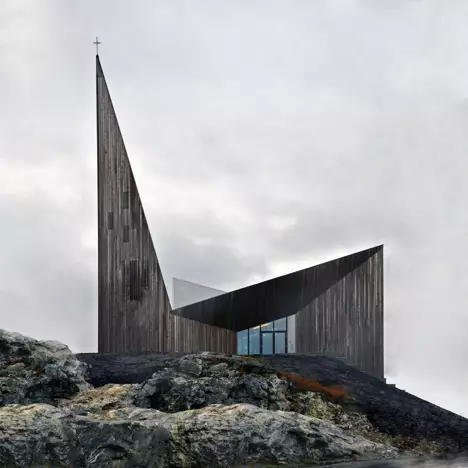 Igreja da Comunidade, Knarvik por Reiulf Ramstad