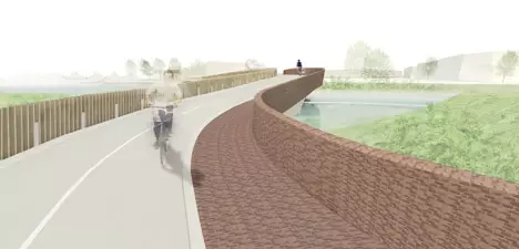Vlotwateringbridge vleermuisbrug van Next Architects