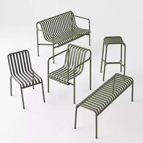 Palissade outdoor furniture ni Studio Bouroullec para sa Hay