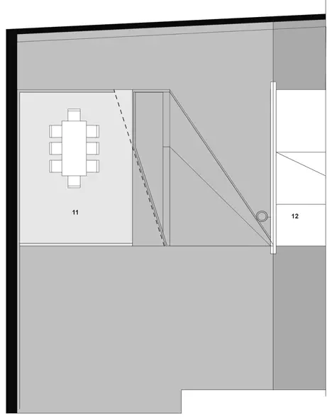 Dakplan van Loft-appartement in Melbourne door Adrian Amore