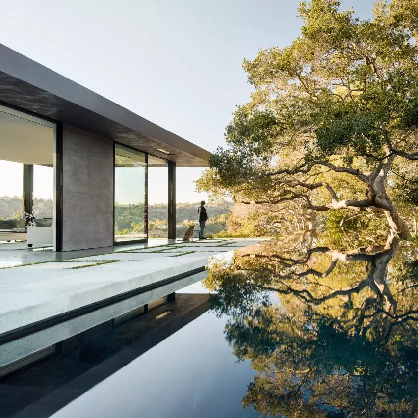 Architektonické bazény: Oak Pass House, USA, Walker Workshop