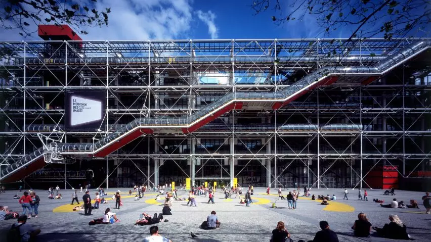 High-tech architektúra: Centre Pompidou od Richarda Rogersa a Renza Piana