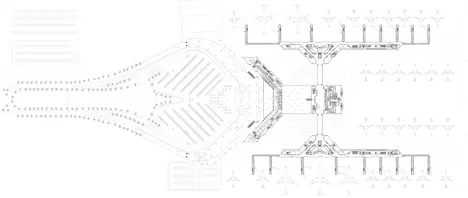 Karalienes Alijas starptautiskā lidosta, ko piedāvā Foster + Partners