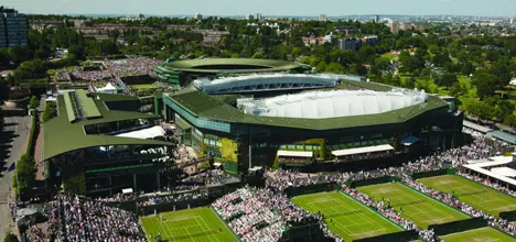 Wimbledon Center Court skydetag fra Populous