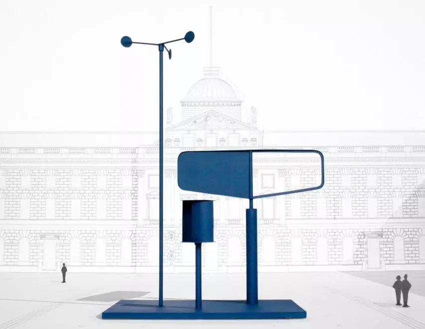 2016 оны Лондонгийн Дизайн Биенналийн үеэр цаг агаарын флюгер шиг байгууламжийг урьдчилан таамаглах