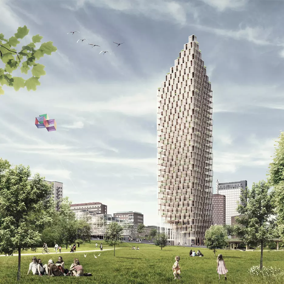 Wooden skyscraper ni CF Møller