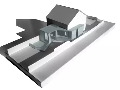 Ganuwar da aka lullube da fale-falen suna nuna haske zuwa tsawaita titin Greenlea ta GKMP Architects