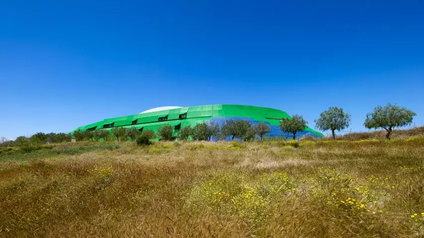 Navenda Çavkaniya Fêrbûnê ya Stelios Ioannou li Zanîngeha Qibrisê li Lefkosia ji hêla Atelier Jean Nouvel ve