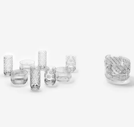 Patchwork Glass Vases của Nendo