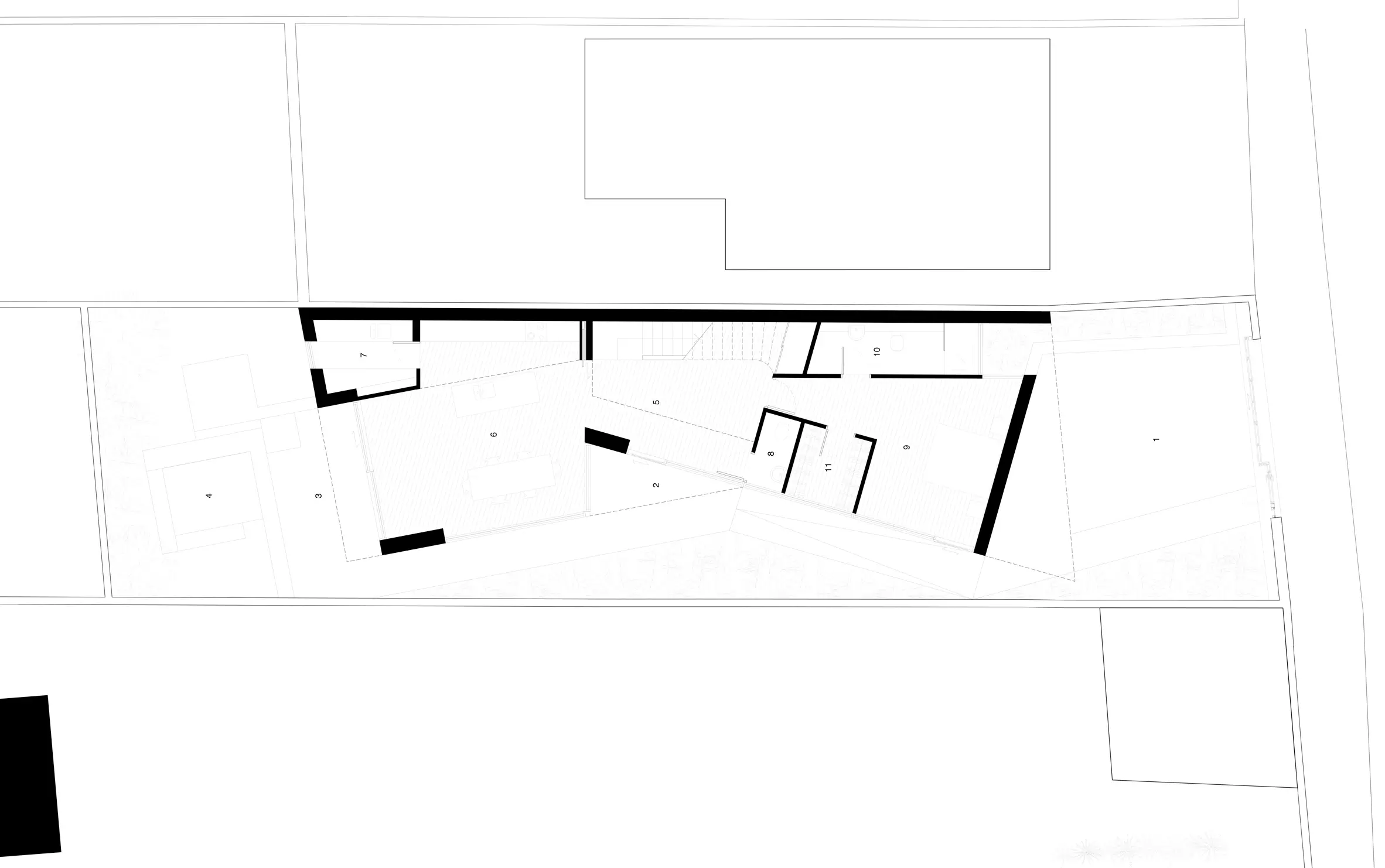 Folding House af A2 Architects svinger og folder langs en smal grund