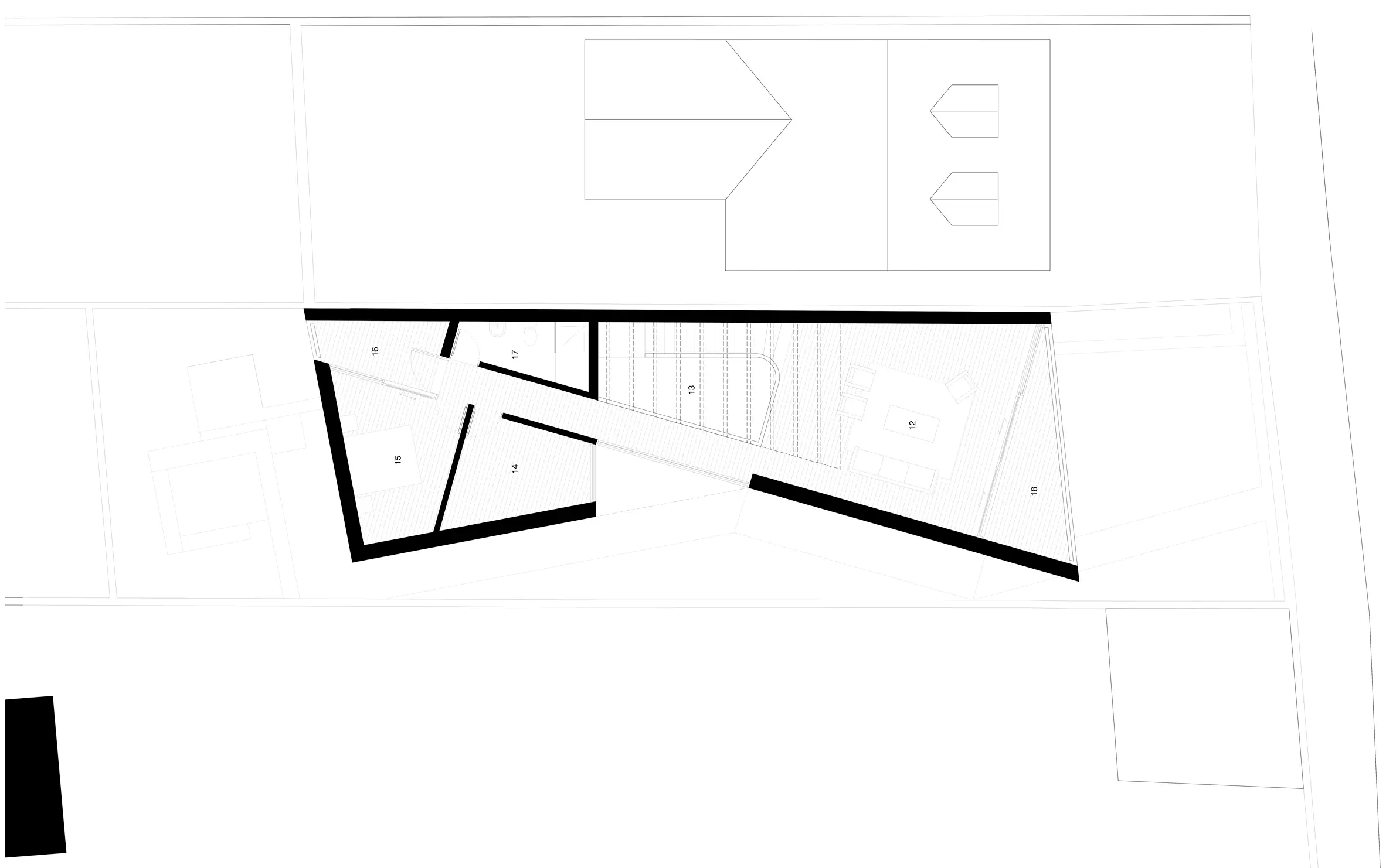 Folding House neA2 Architects cranks uye inopeta padivi penzvimbo yakamanikana