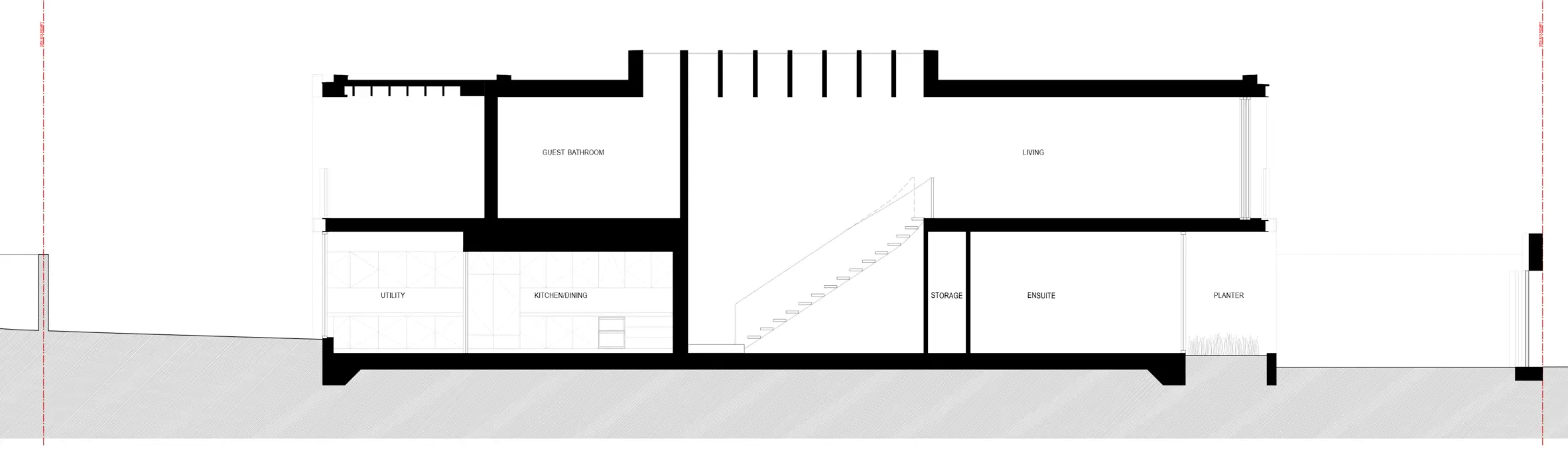 Folding House od A2 Architects se zalomí a složí podél úzkého místa