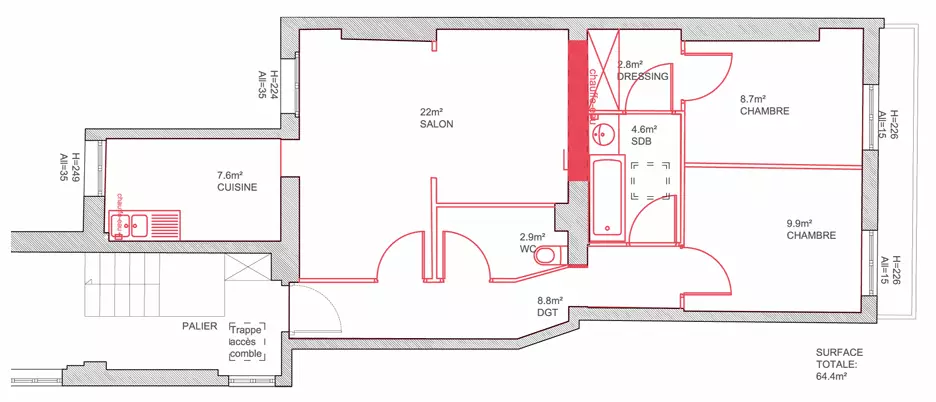 Apartment e Porte de Vincennes ke Cairos Architecture