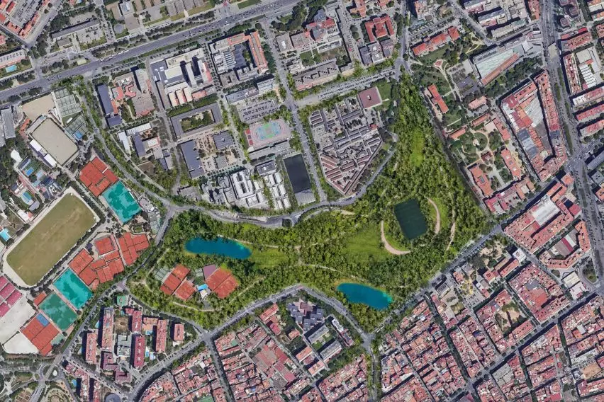 Nou Parc park på Nou Camp stadion i Barcelona av ON-A Architecture