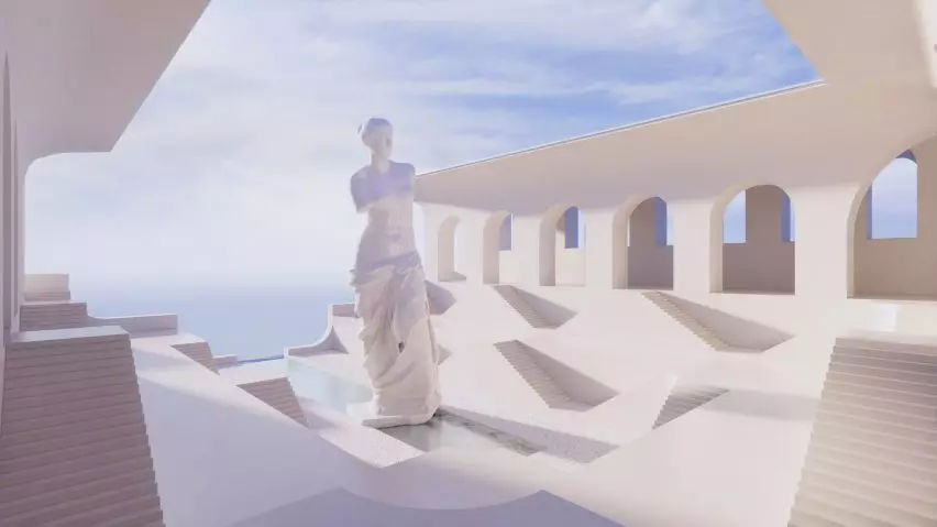 Kreeka-Rooma-teemalise paviljoni visualiseerimine