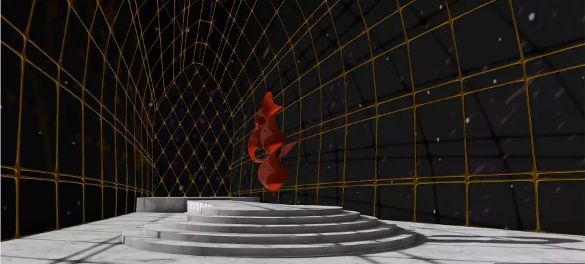 En visualisering av rutenettlignende rom i universet