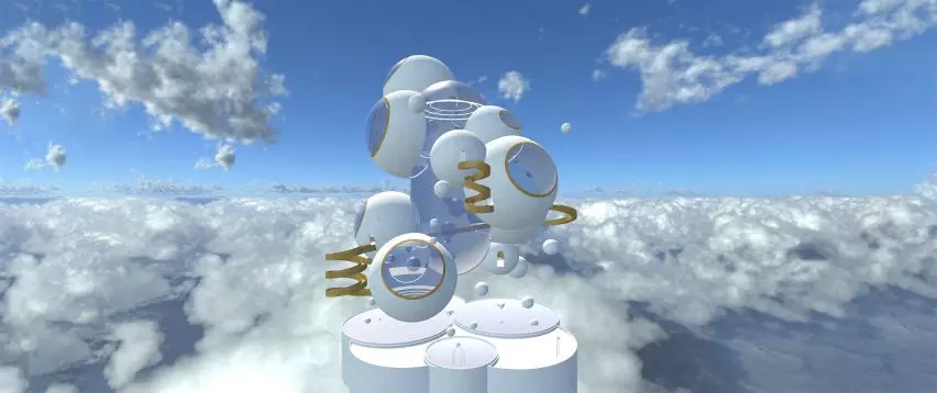 Una visualizzazione di una struttura astratta all'interno delle nuvole