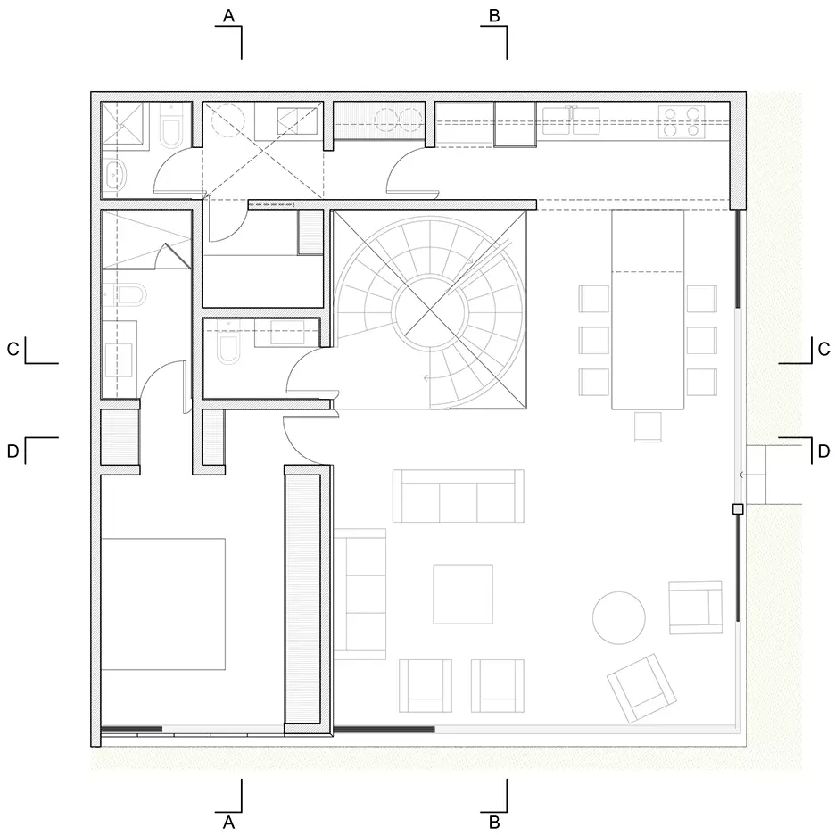 Casa Blanca namas Limoje, Peru su oranžiniais laiptais, Martino Dulanto Sangalli gyvenamoji architektūra