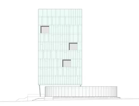 Zaisa Office Tower door Hoz Fontán Arquitectos