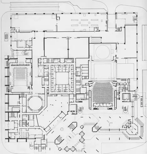 โรงละครแห่งชาติโดย Denys Lasdun