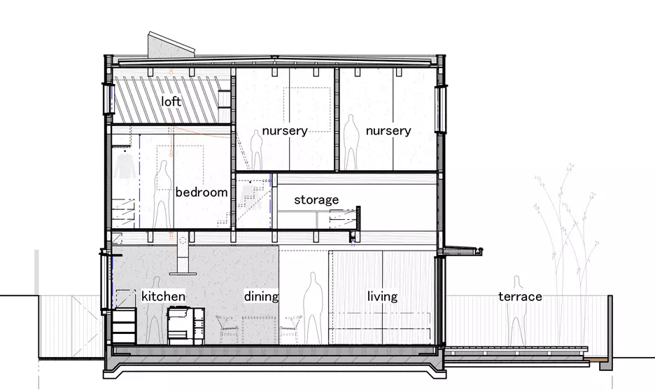 Tengsl hús í Hyogo, Japan eftir Tsubasa Iwahashi arkitekta