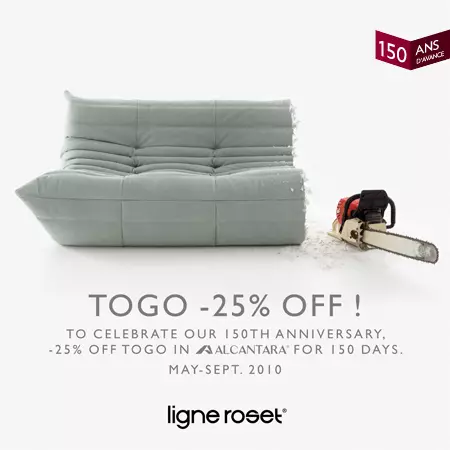 25% korting op een Togo bank van Michel Ducaroy bij Ligne Roset 94003_1