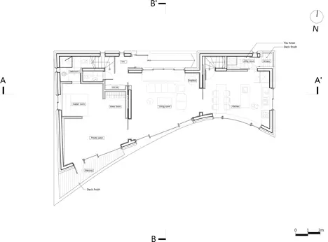 I-Curving House eyenziwe ngu-JOHO Architecture